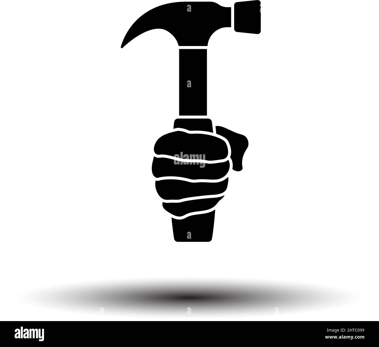 Labor Day Icon. Black on White Background With Shadow. Vector ...