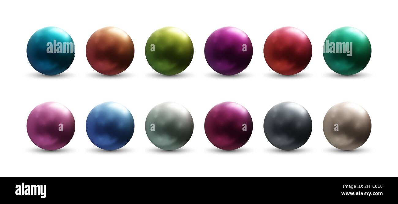 Set of realistic metal balls Stock Vector Image & Art - Alamy