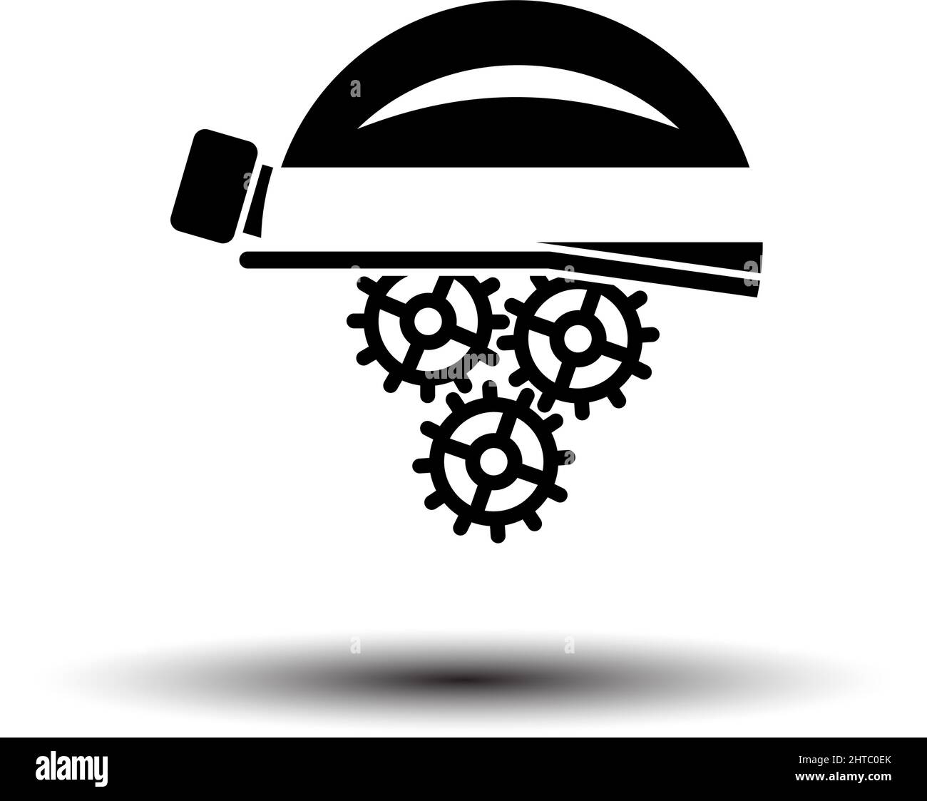 Labor Day Icon. Black on White Background With Shadow. Vector ...