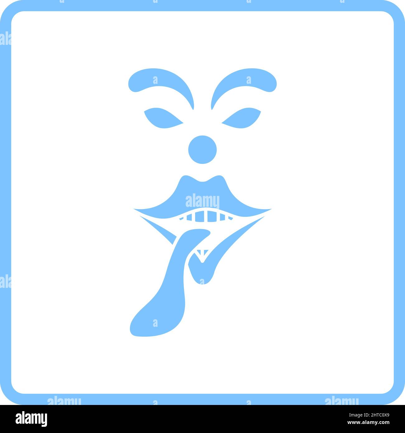 April Fool's Day Icon. Blue Frame Design. Vector Illustration Stock ...