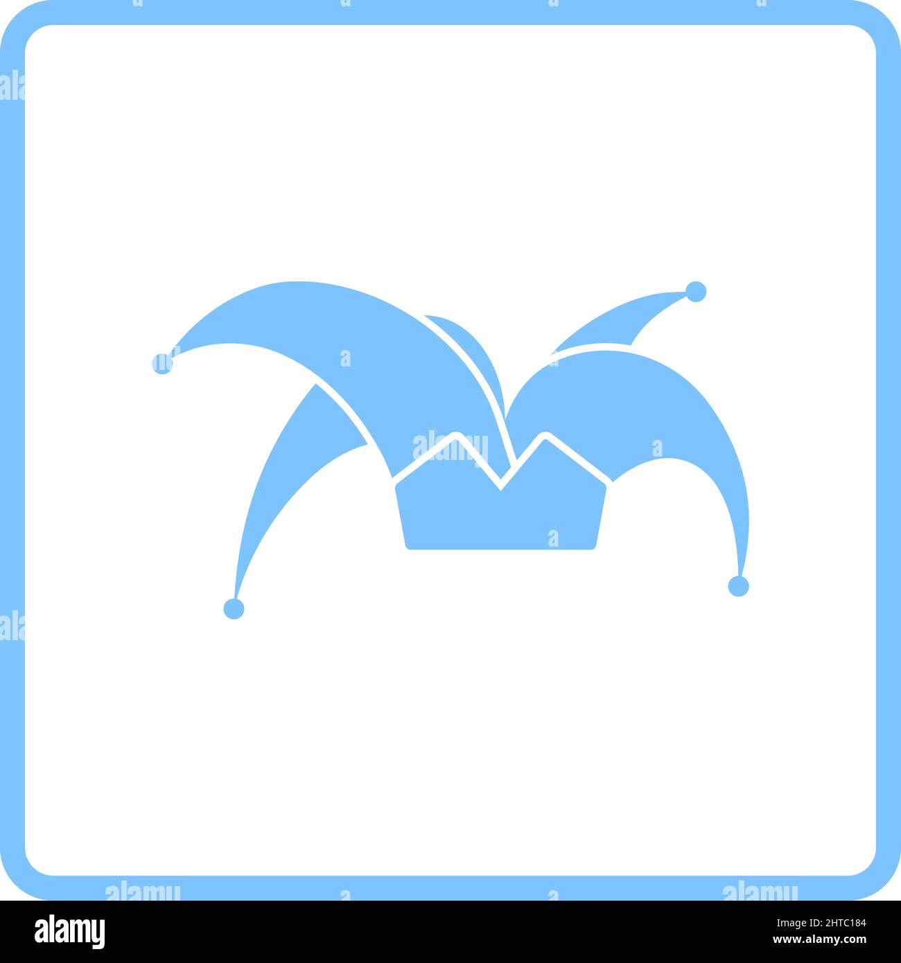 April Fool's Day Icon. Blue Frame Design. Vector Illustration Stock ...