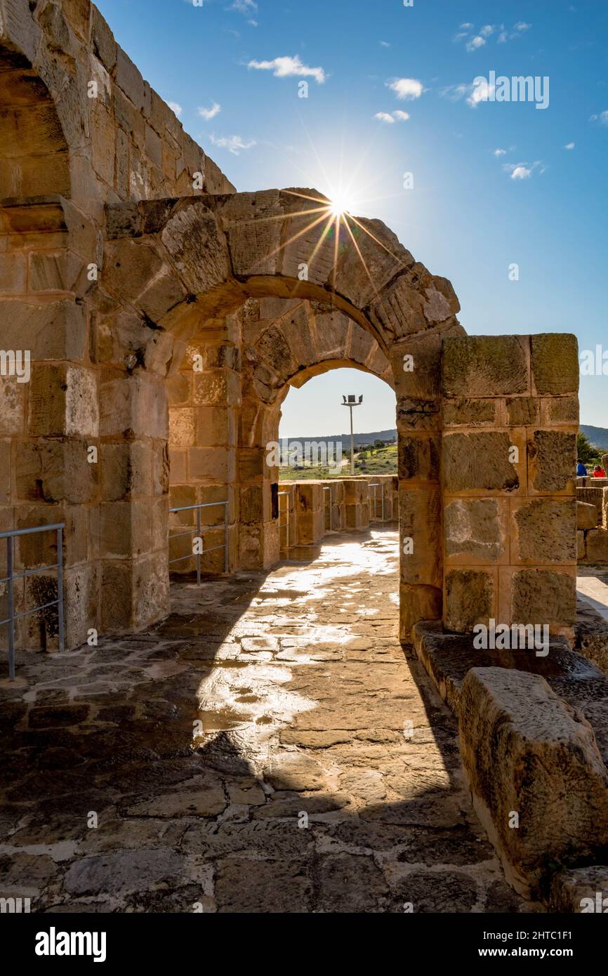 A vertical shot of a castle in Outhna Stock Photo - Alamy