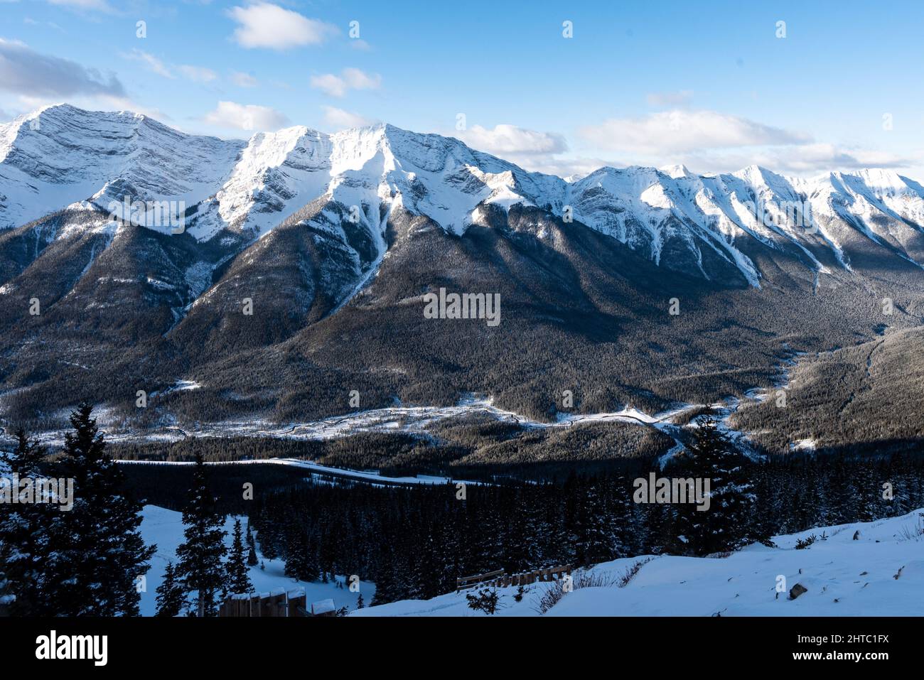 Chilling view of the Ha Ling Peak in Kananaskis Country, Alberta in ...