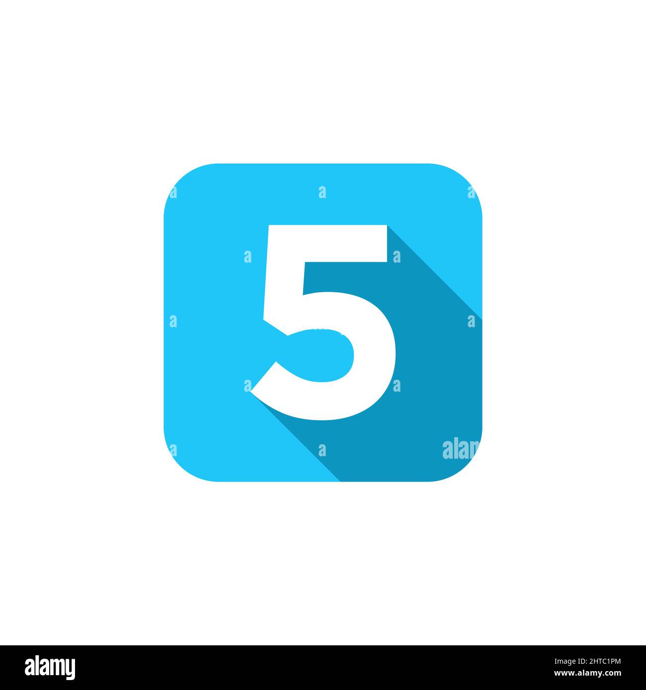 Alphabet, Text Symbol Flat Icon 5 Letter With Long Shadow Sign Template ...