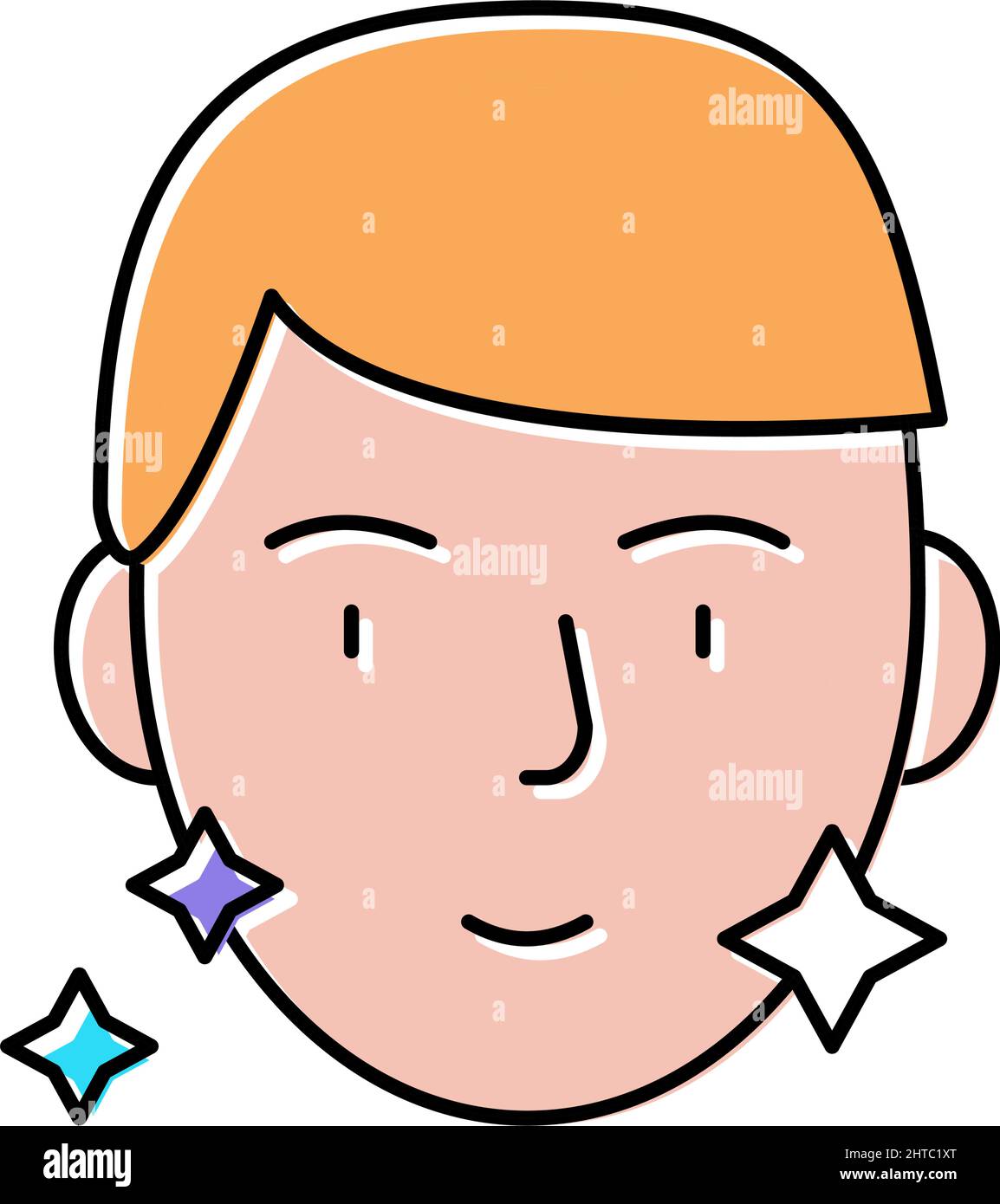 shaved face man color icon vector illustration Stock Vector Image & Art ...