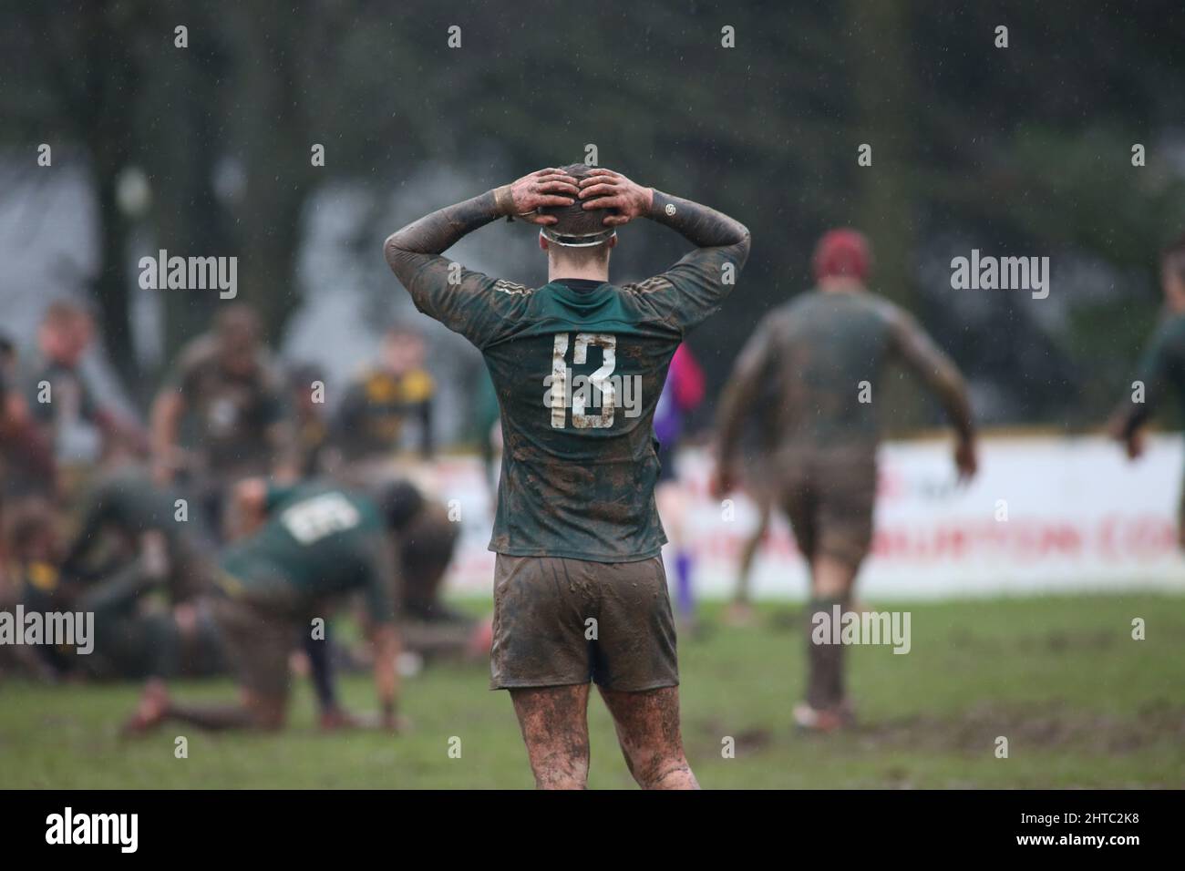 Closeup of dirty rugby players in the field Stock Photo - Alamy
