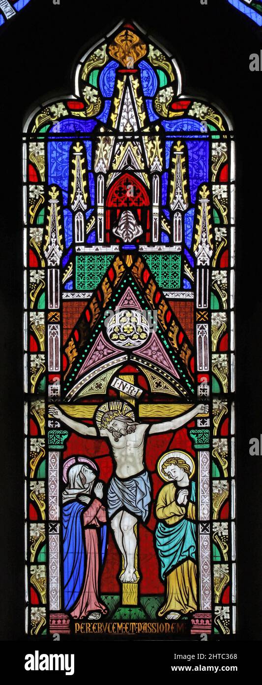 Stained glass window by Frederick Preedy depicting xx. St Lawrence ...