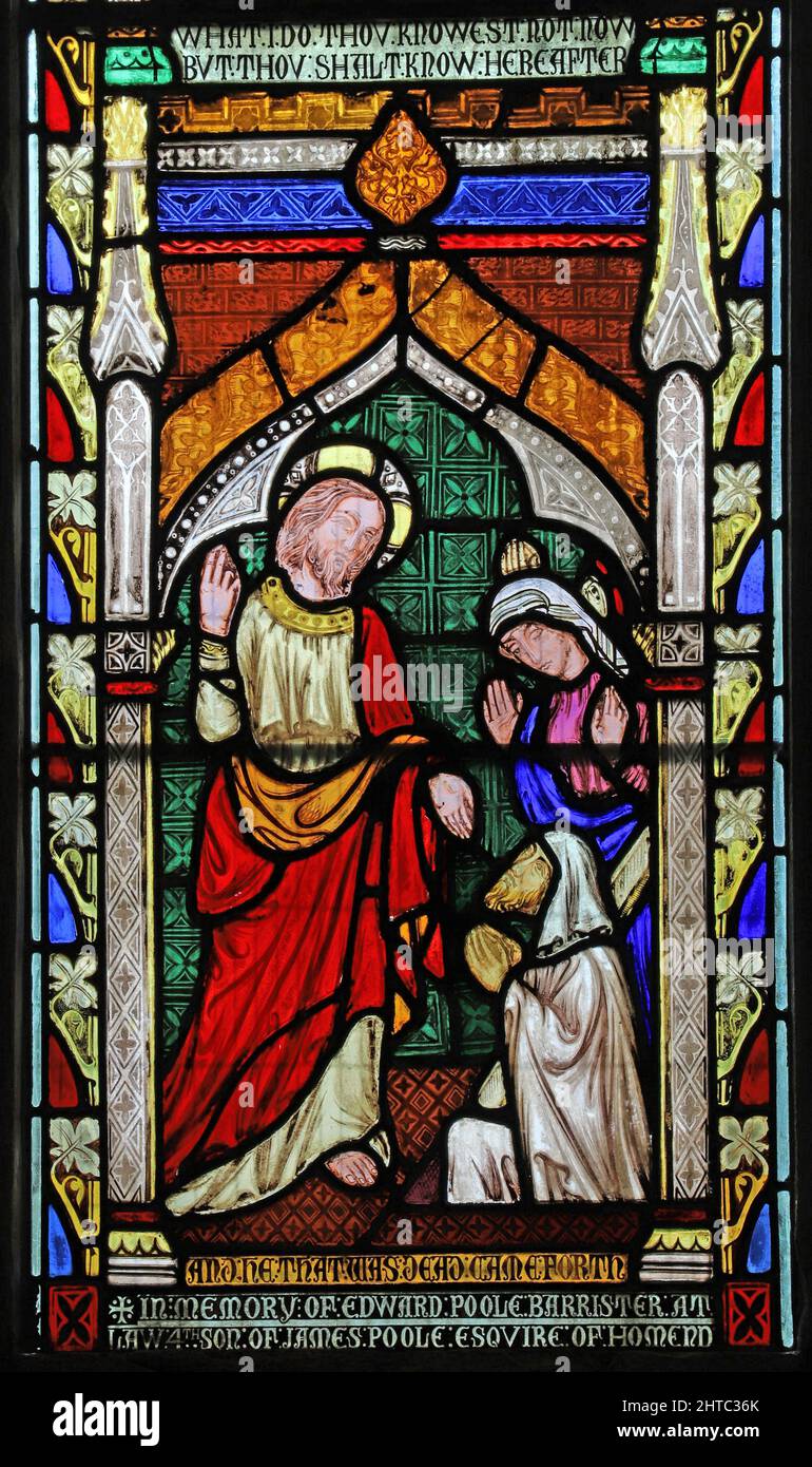 Stained glass window by Frederick Preedy depicting The Raising of ...