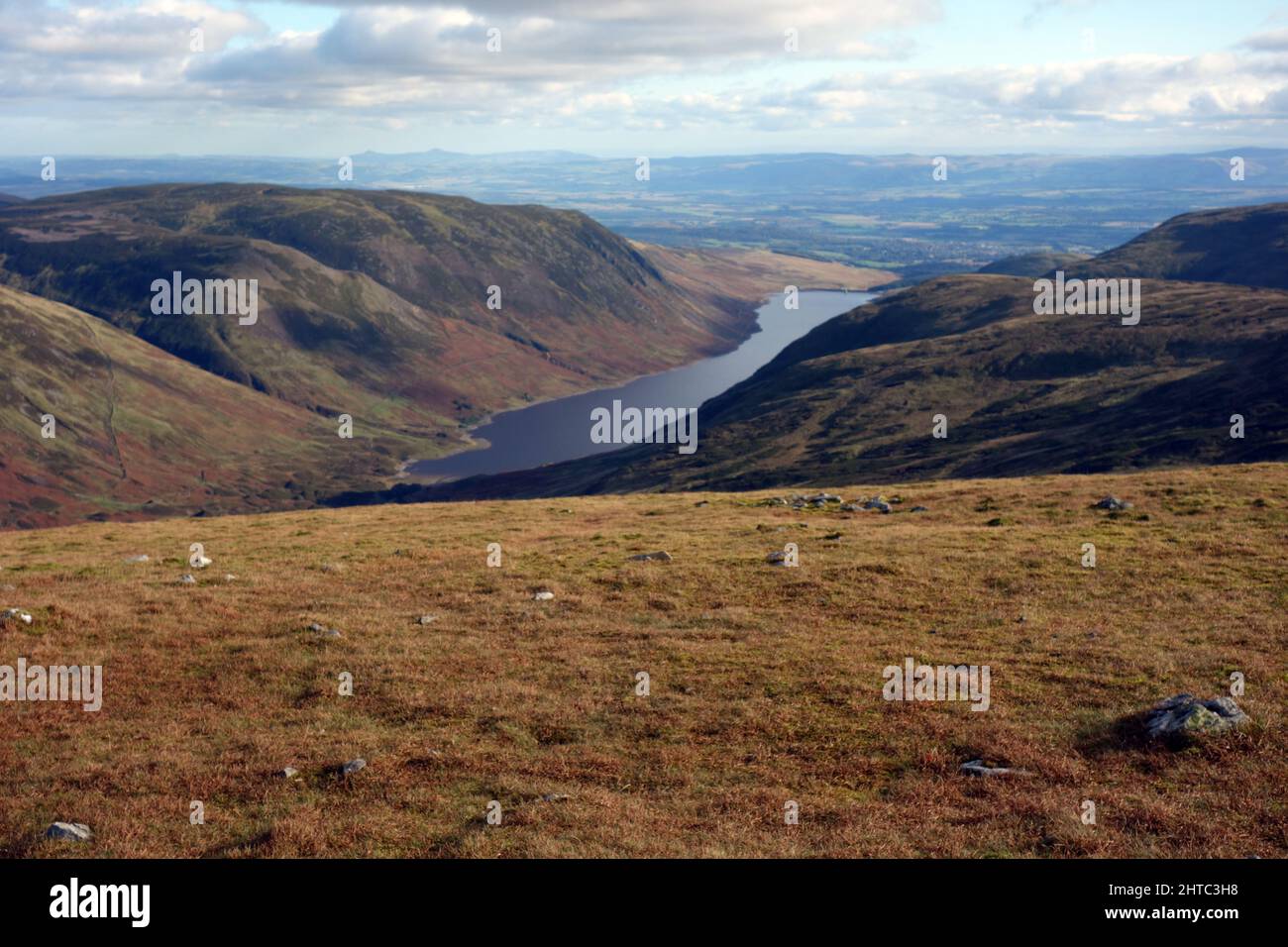 Loch Turret Reservoir from the Summit of the Scottish Mountain Munro ...