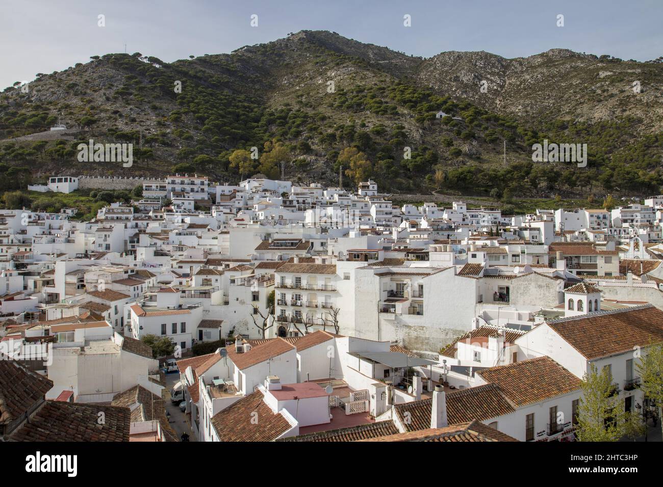 Scenery of buildings from Mijas Pueblo Viewpoint Observatory in Mijas ...