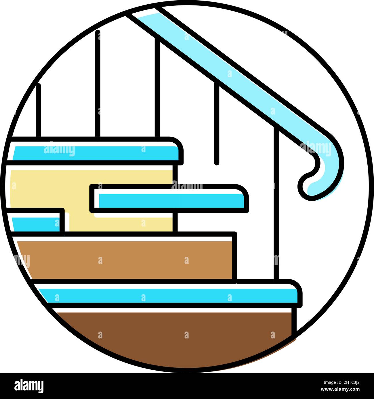 stair restoration color icon vector illustration Stock Vector Image ...