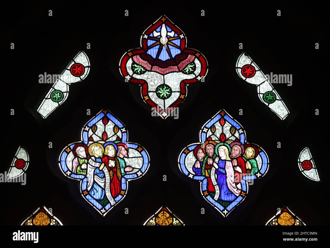 Stained glass window by Frederick Preedy depicting xx. St Lawrence ...