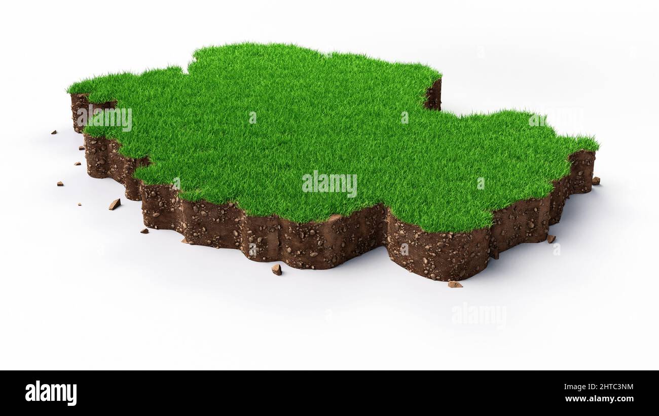 Germany Map Grass and ground texture 3d illustration Stock Photo - Alamy