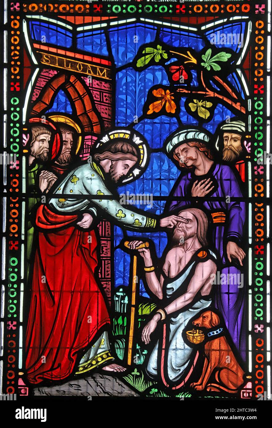 Stained glass window by Frederick Preedy depicting xx. St Lawrence ...