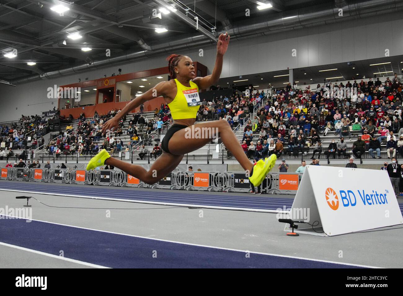 Spokane, United States. 27th Feb, 2022. Imani Oliver places third in ...