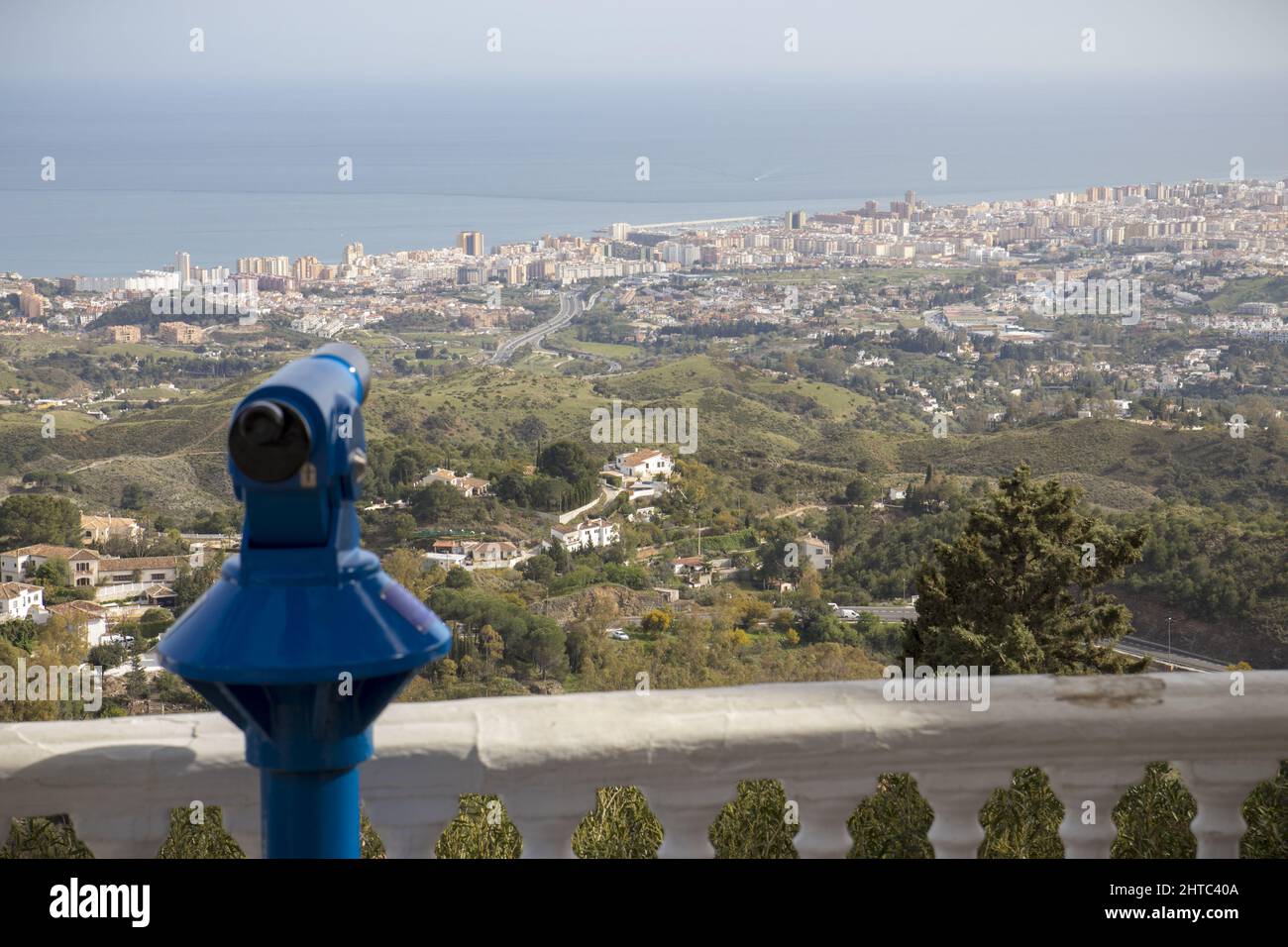 Scenery of buildings from Mijas Pueblo Viewpoint Observatory in Mijas ...