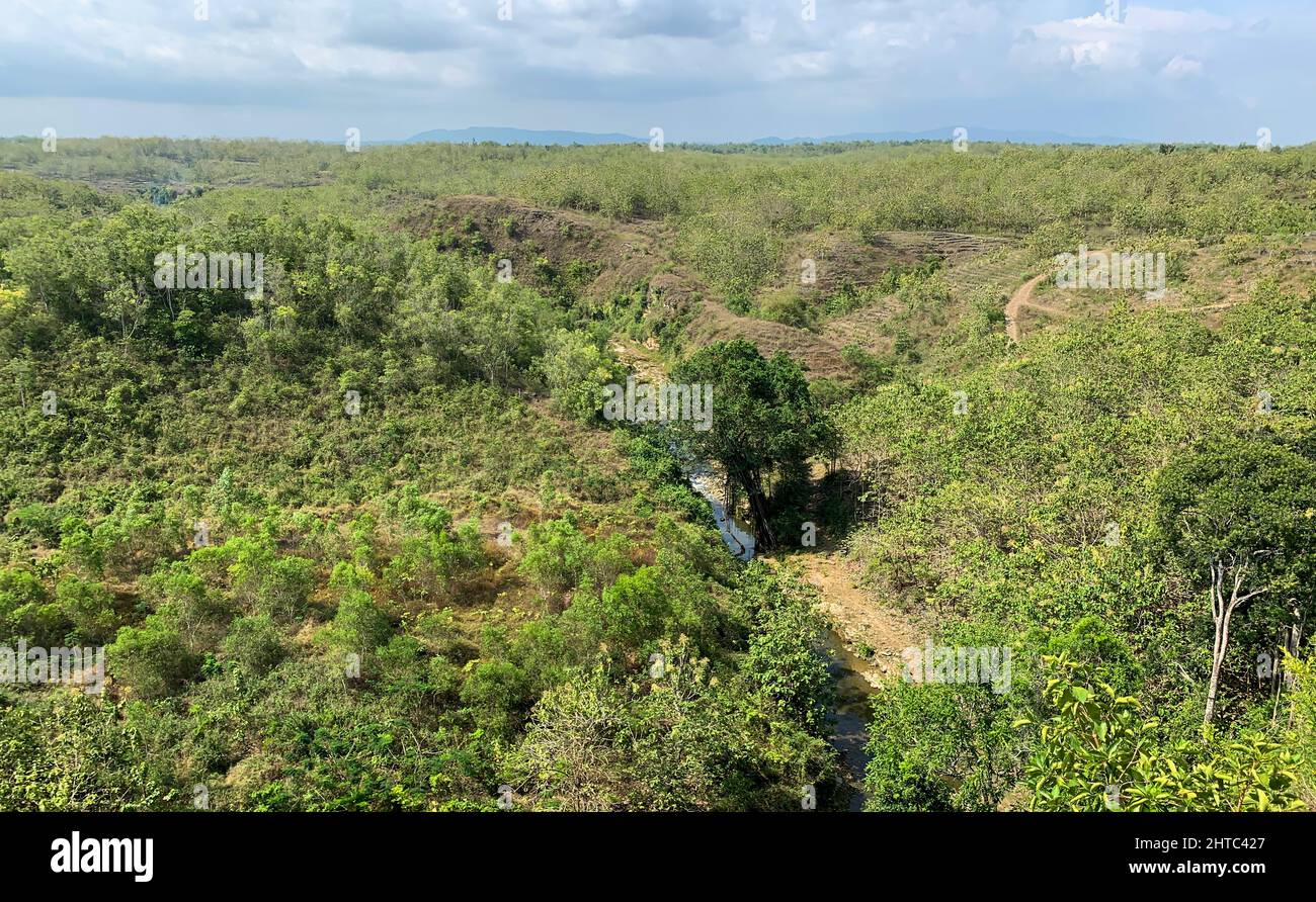 Aerial view of Gunung Kidul forest, Yogyakarta, Indonesia Stock Photo ...