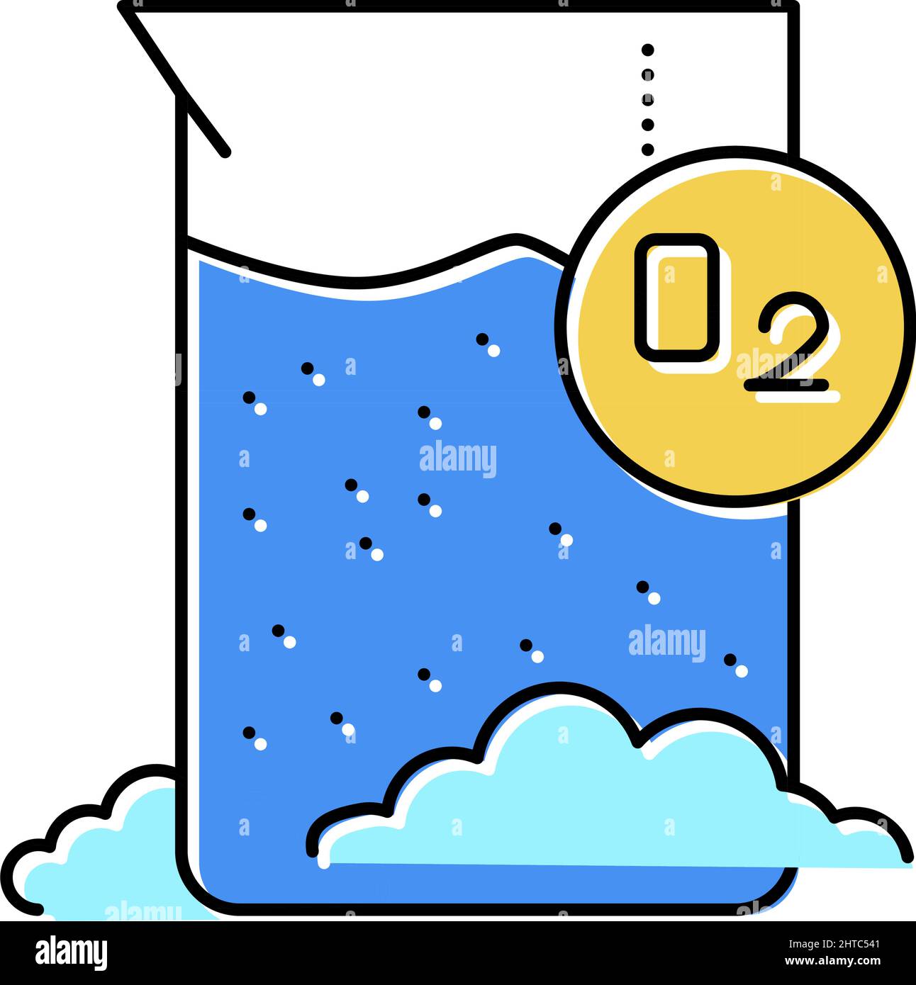 chemical reaction on oxygen color icon vector illustration Stock Vector ...