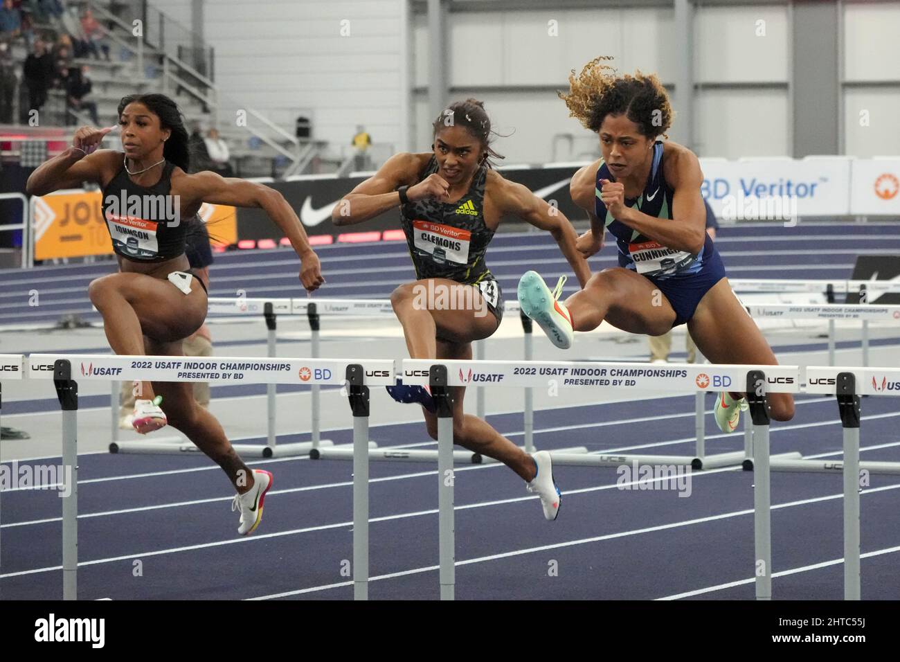 Gabbi Cunningham (right) defeats Alaysha Johnson (left) and Christina ...
