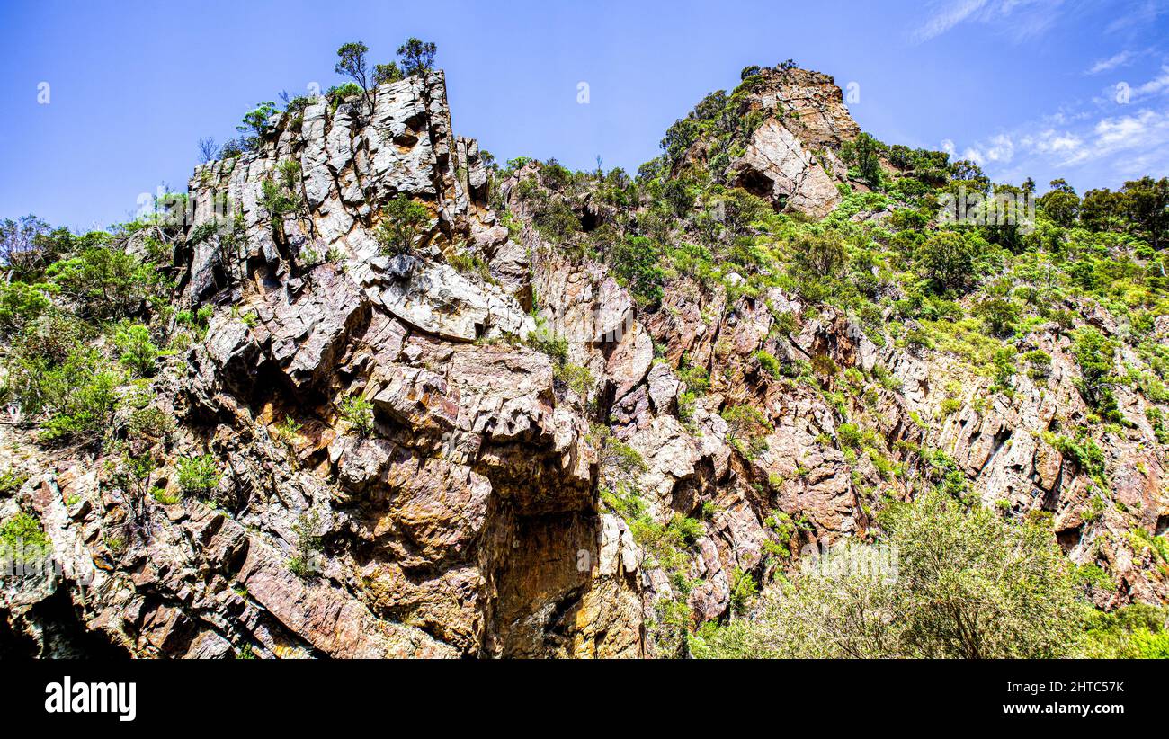 Beautiful view of volcanic rock formation Stock Photo - Alamy