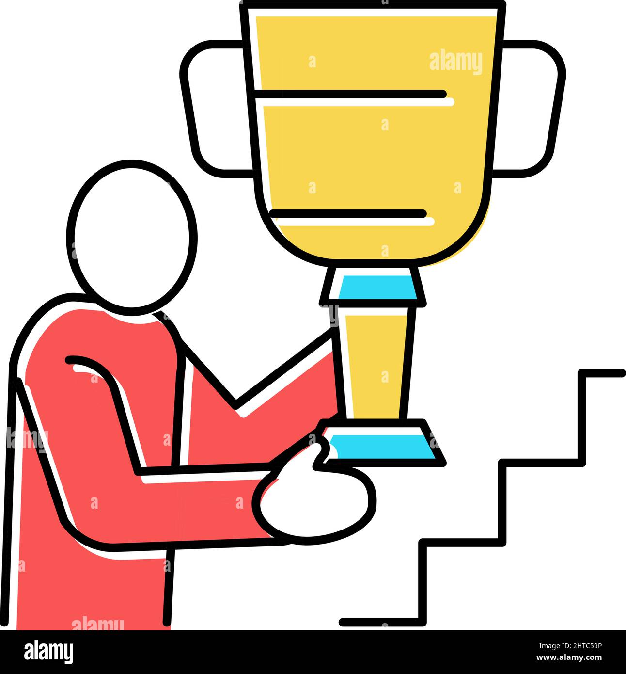 self-realization people value color icon vector illustration Stock ...