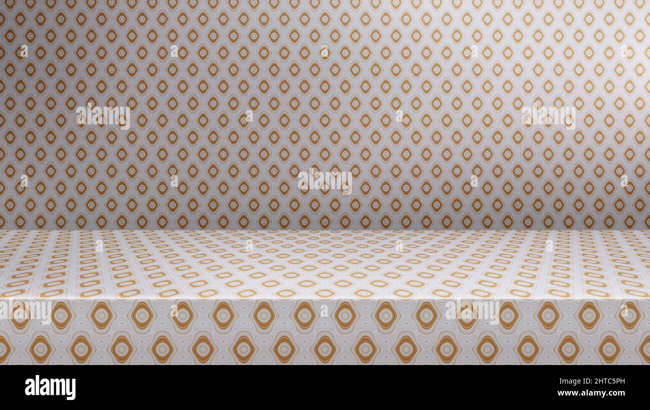 3D illustration of an empty modern studio table room Stock Photo - Alamy