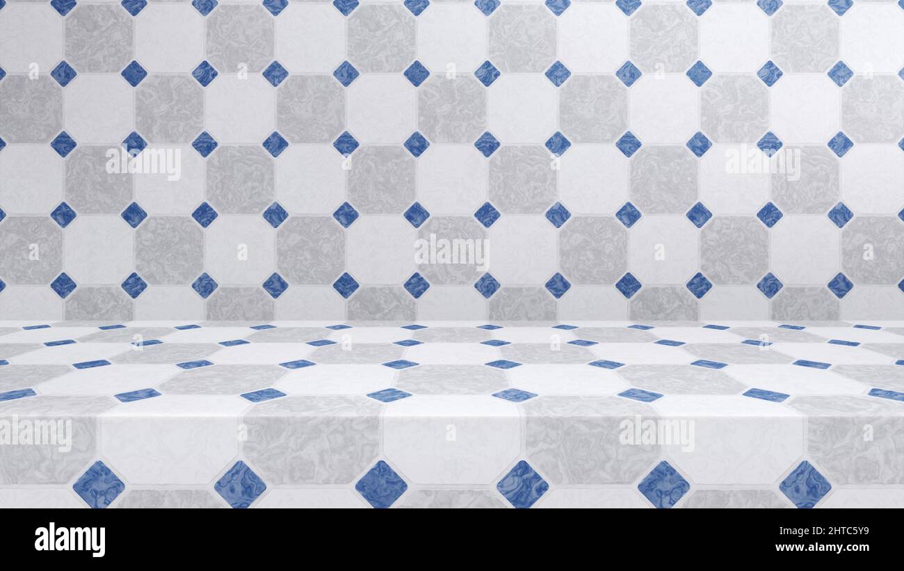 3D illustration of a tiled surface texture for background Stock Photo ...