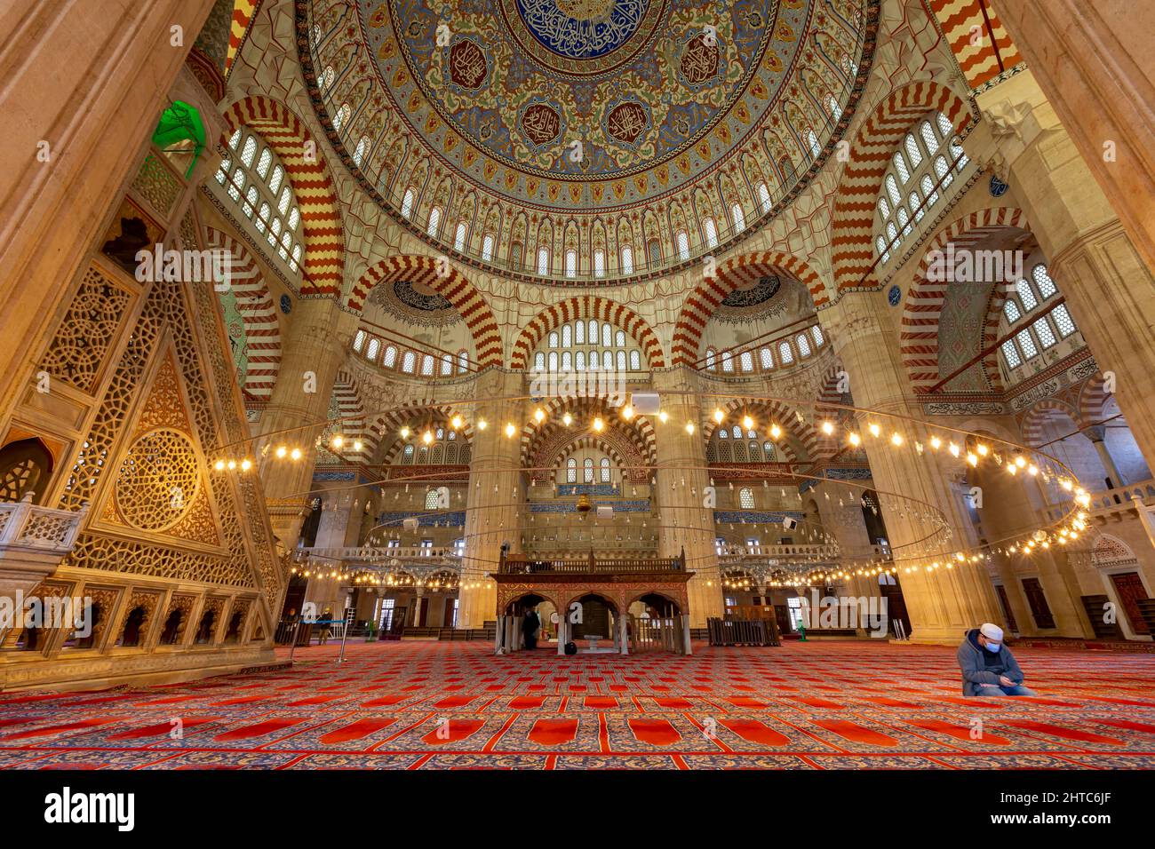 EDIRNE - TURKEY - DECEMBER 24, 2021 : Interior of the Selimiye Mosque ...