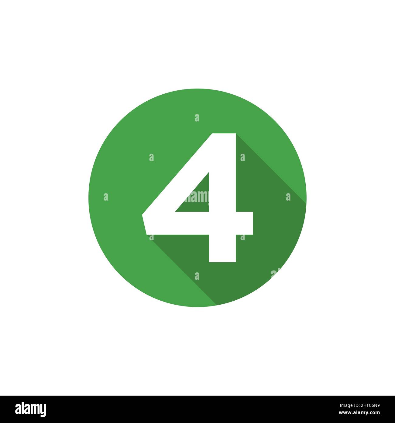 Alphabet, Text Symbol Flat Icon 4 Letter With Long Shadow Sign Template ...