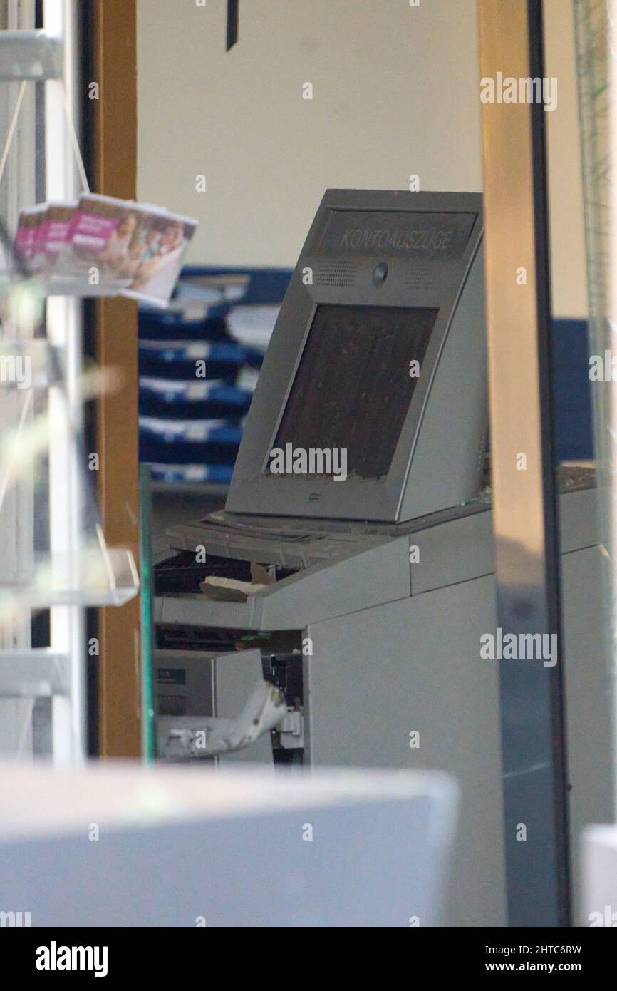 Grafschaft Bellen, Germany. 28th Feb, 2022. A destroyed statement ...