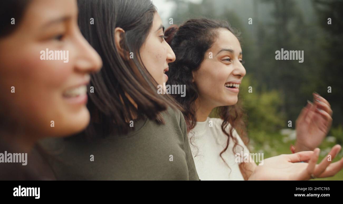 Indian friends having fun in the forest Stock Photo - Alamy