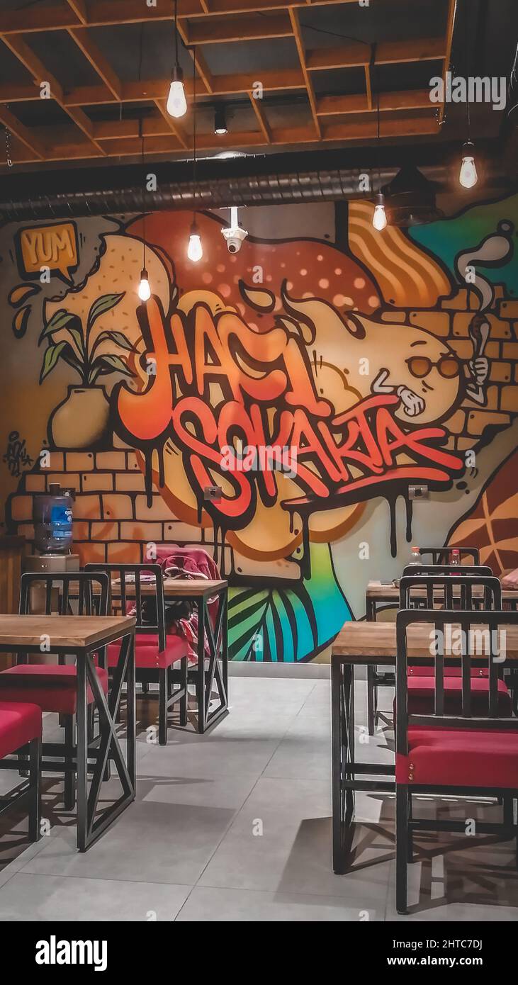 Vertical shot of an interior of Haci Sokakta fast food restaurant in ...
