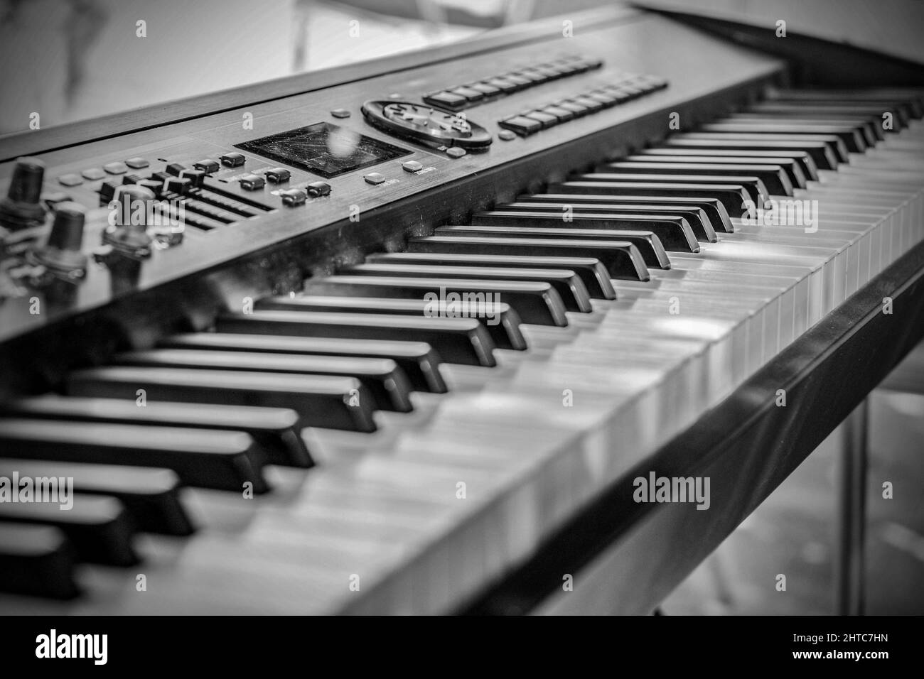 Synthesizer detail Black and White Stock Photos & Images - Alamy