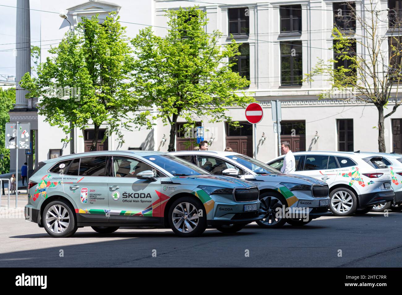 Riga, Latvia - 29 May, 2021: ?KODA is the official main sponsor of the ...