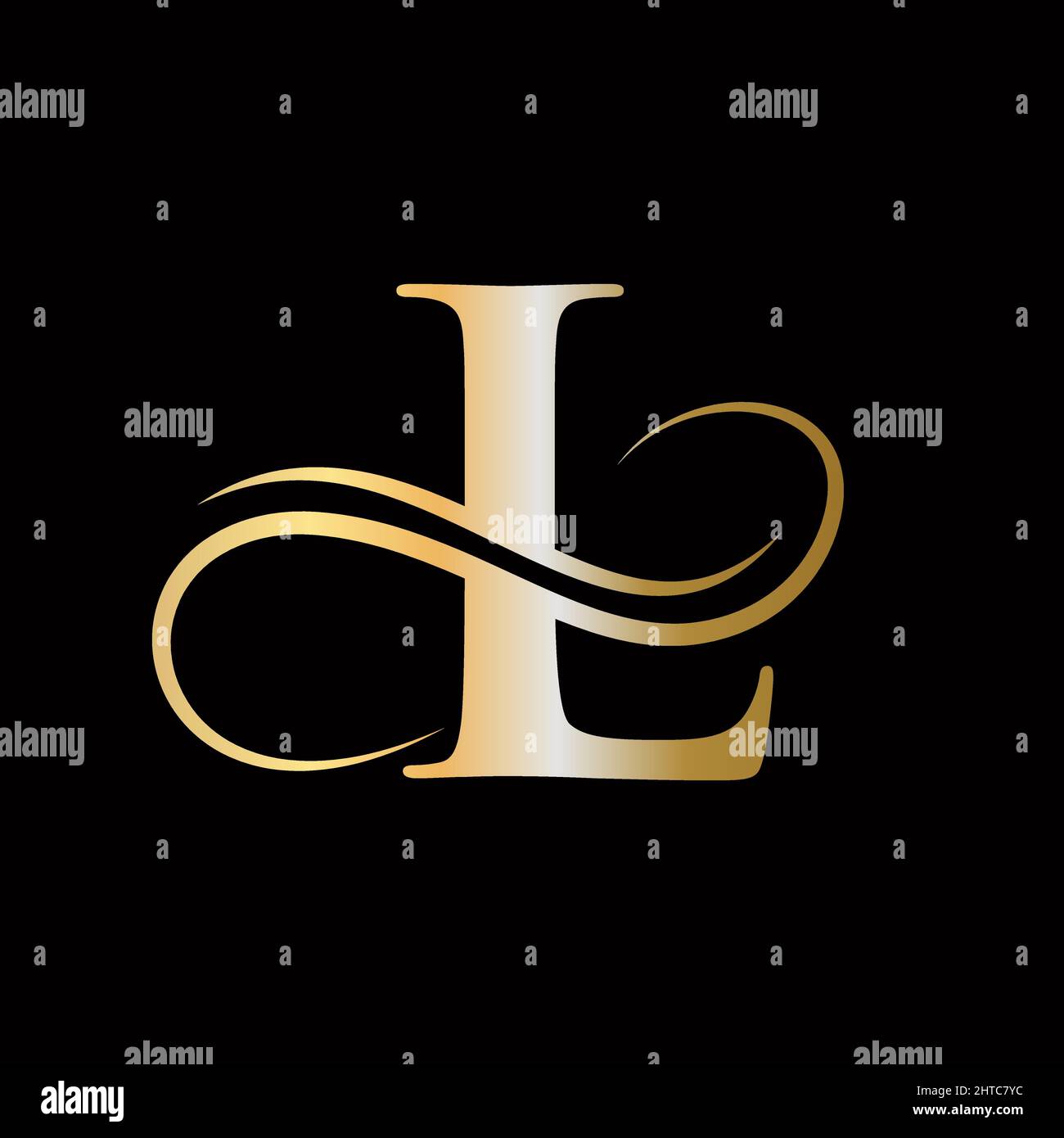 L Letter Initial Luxurious Logo Template. L Logo Golden Concept. L ...