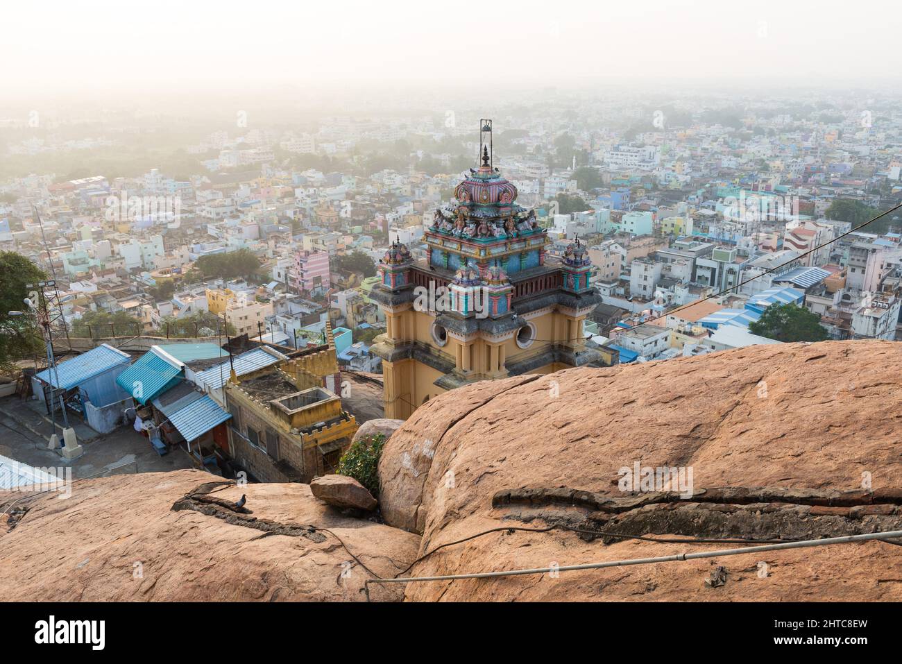 Trichy, India - January 2022: View of the city from the Rock Fort ...