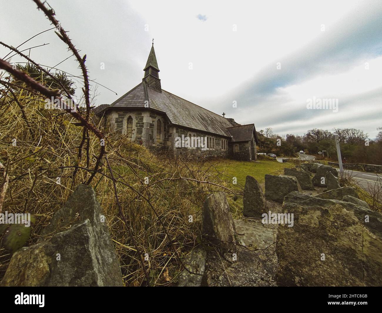 Beautiful shot of the Derrycunihy Church in Killarney National Park ...