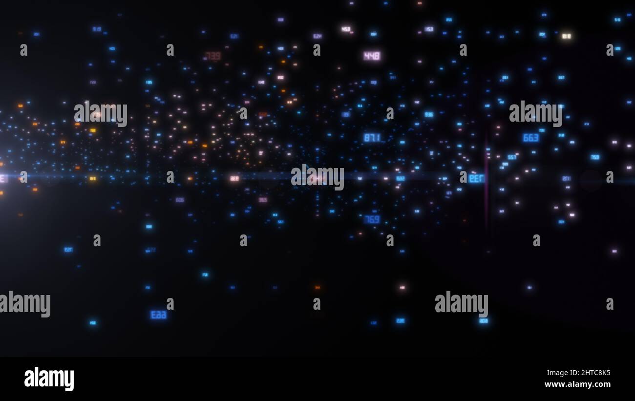 Luminous elements with numbers Stock Photo - Alamy