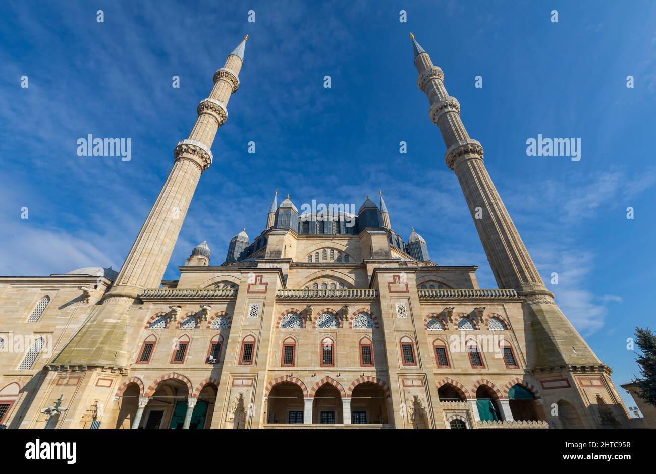 Selimiye Mosque exterior view in Edirne City of Turkey. Edirne was ...