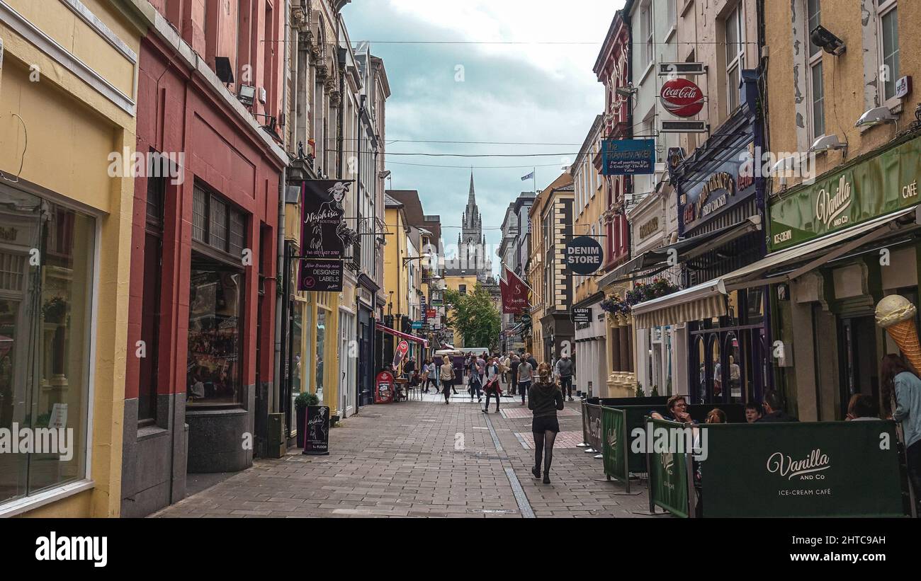 Summer day on the streets of Cork in Ireland Stock Photo - Alamy