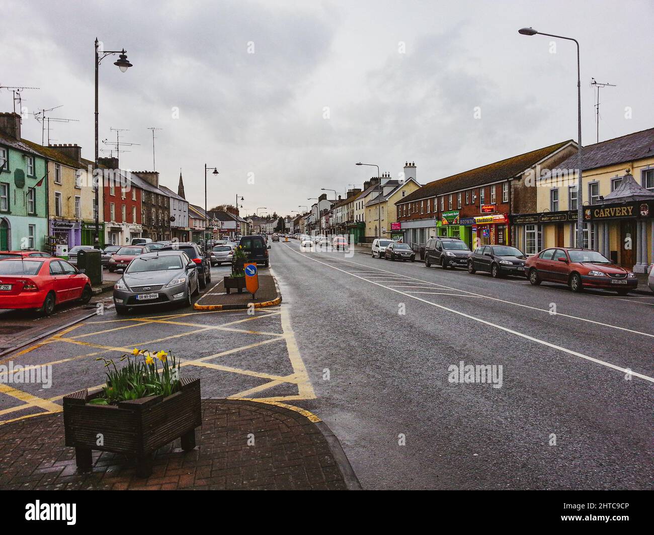 View of the town of Moate streets in Ireland Stock Photo - Alamy