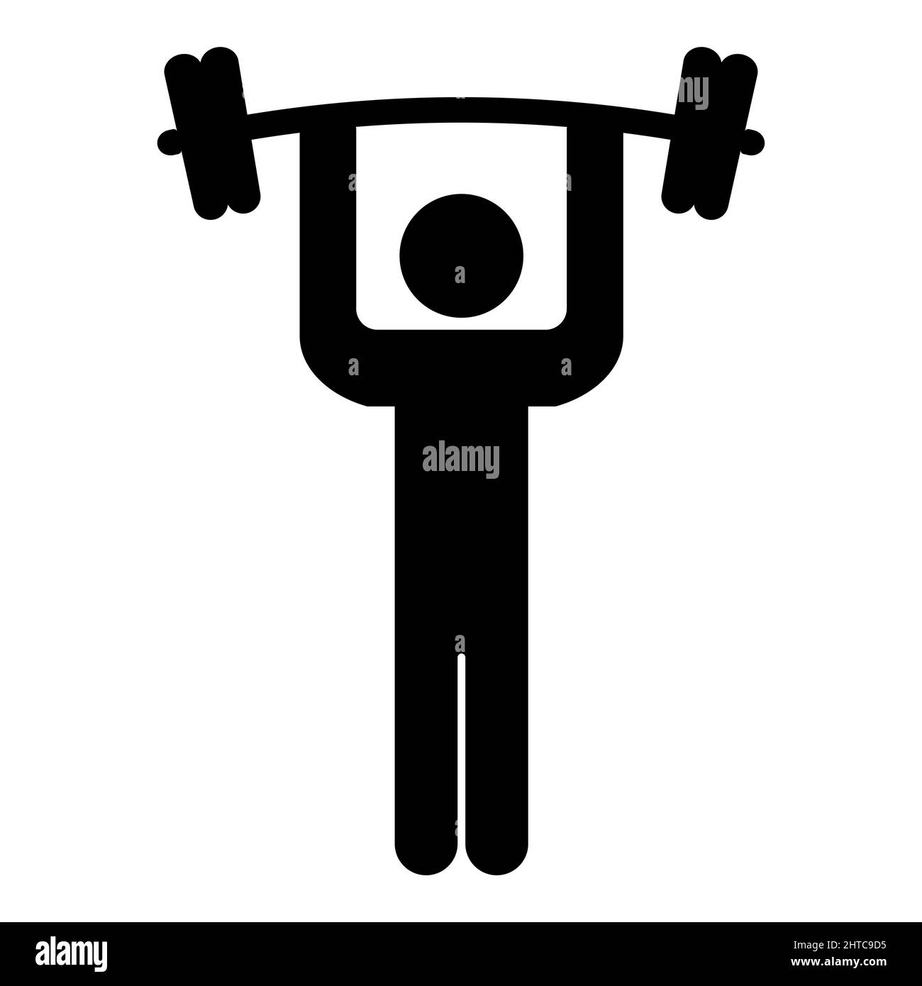 Weightlifting icon. Gym sign on white background Stock Vector Image ...
