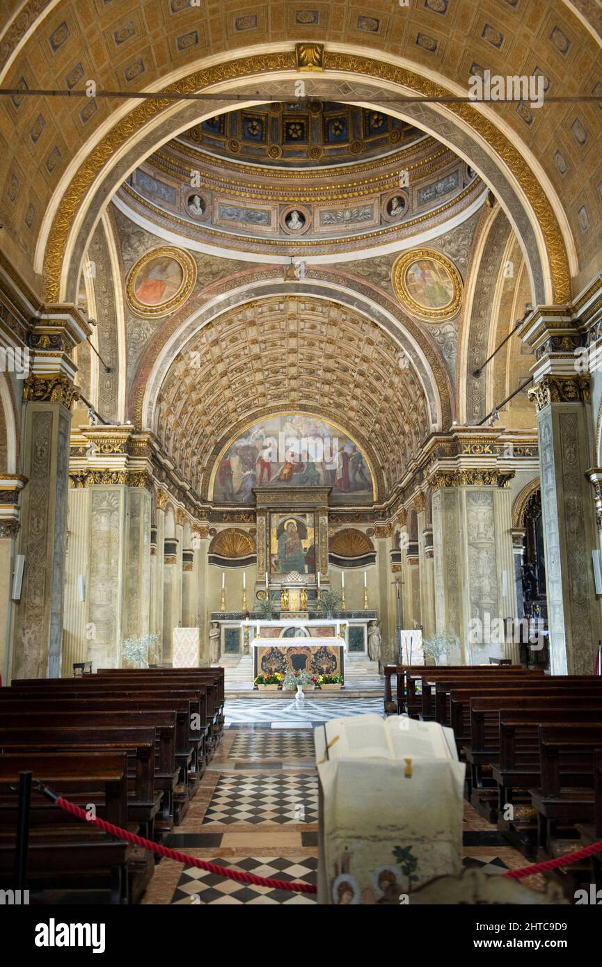 Milan. Italy. The false apse of Santa Maria presso San Satiro, by ...
