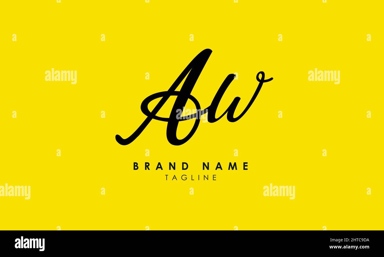 Aw font vector vectors hi-res stock photography and images - Alamy