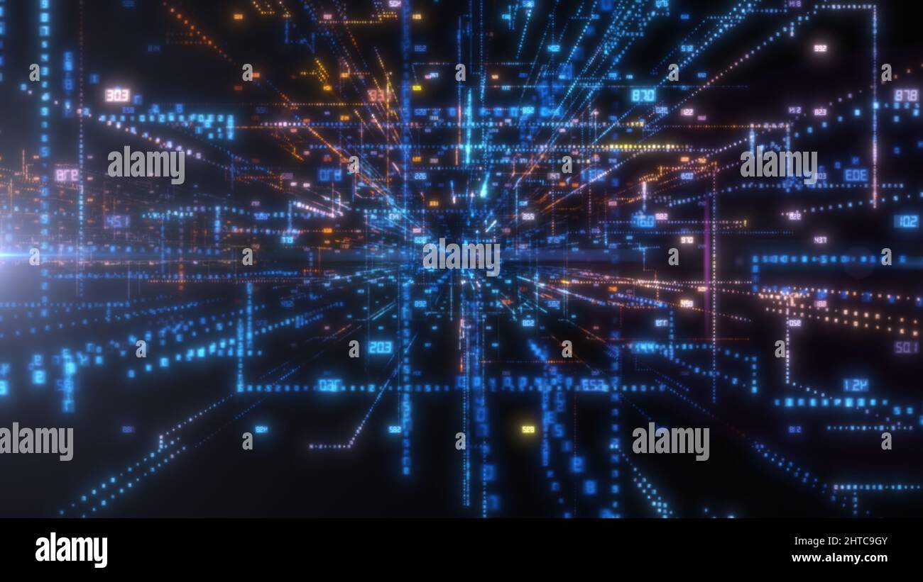 Luminous elements with numbers Stock Photo - Alamy