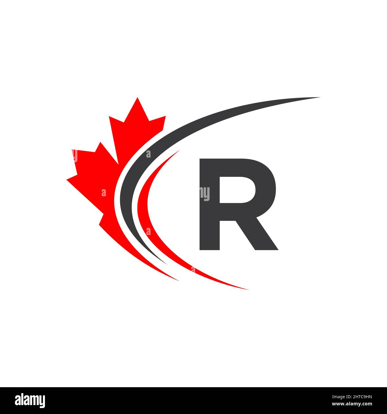 Red Leaf Logo With Circle