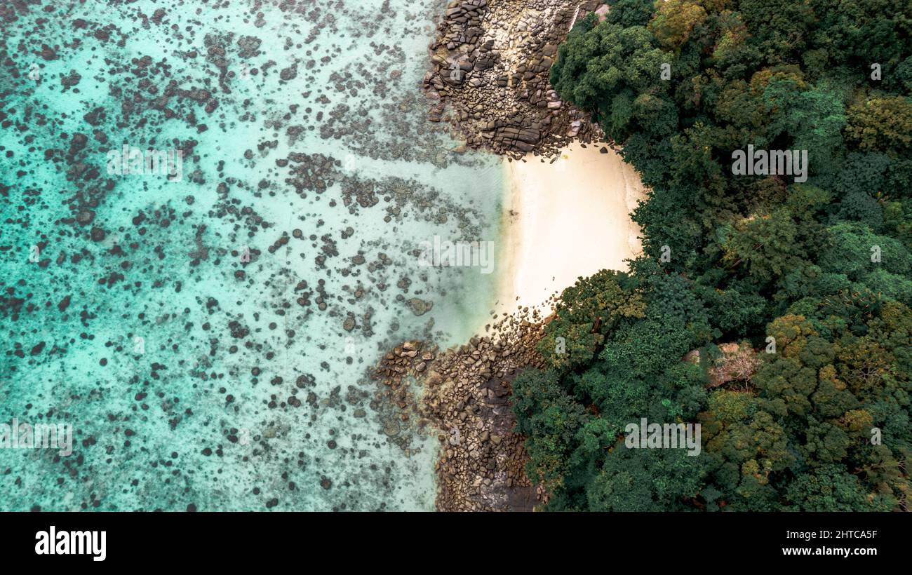 Hidden Sand beach with clear water in Krabi Thailand Stock Photo - Alamy