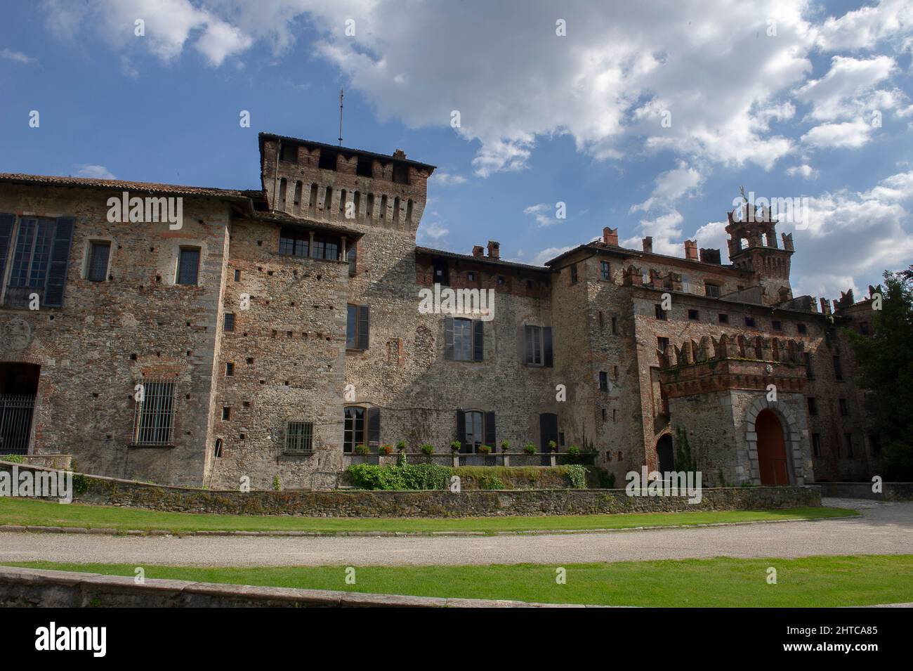 Italy. Lombardy. Somma Lombardo, Visconti Castle of S. Vito Stock Photo ...
