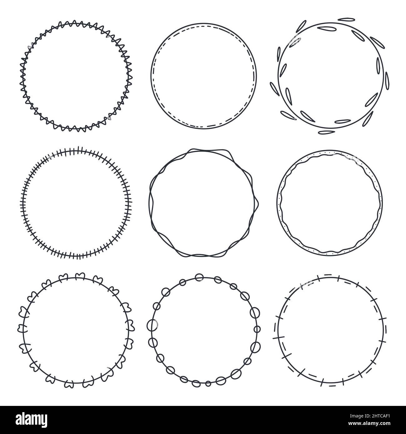 Hand drawn frame set Stock Vector Image & Art - Alamy