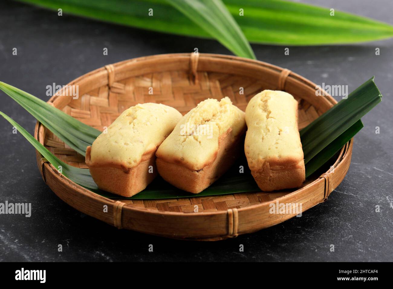 Kue Balok, Popular Street Food from West Java, Indonesia. on Black ...